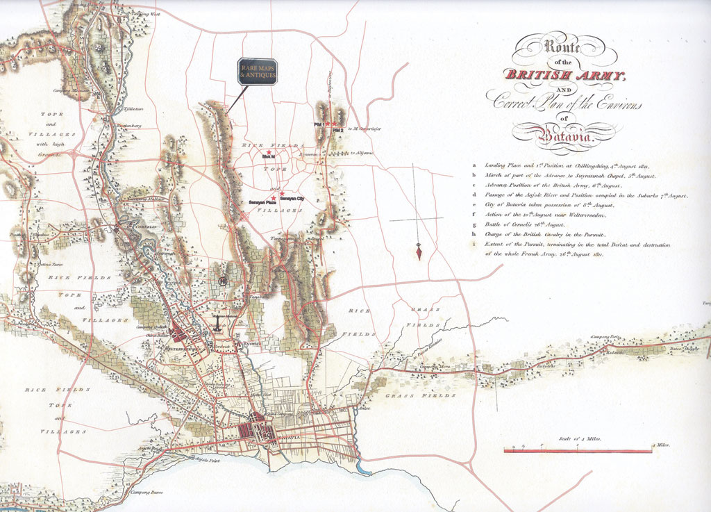 拥有你自己的个性化19 /21世纪雅加达-印度尼西亚外籍人士地图